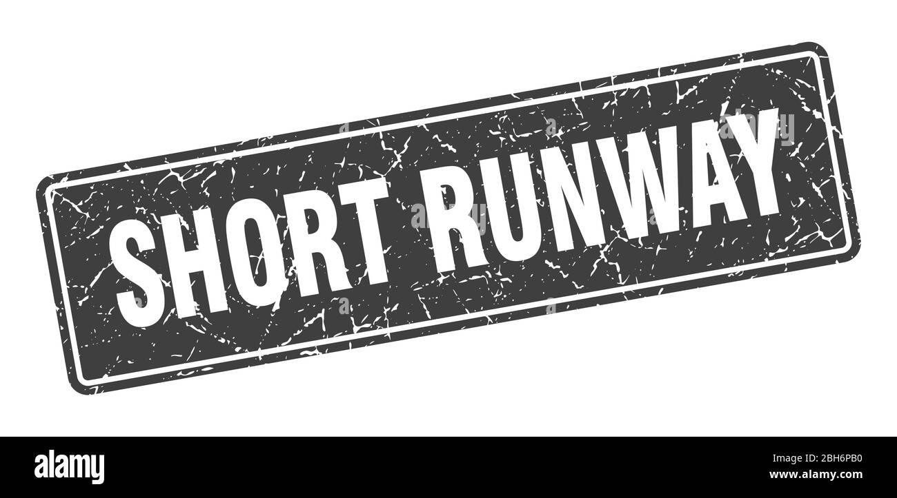 short runway stamp. short runway vintage black label. Sign Stock Vector ...
