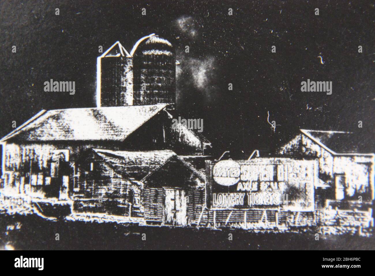 Fine 70s vintage black and white extreme photography of a huge ...