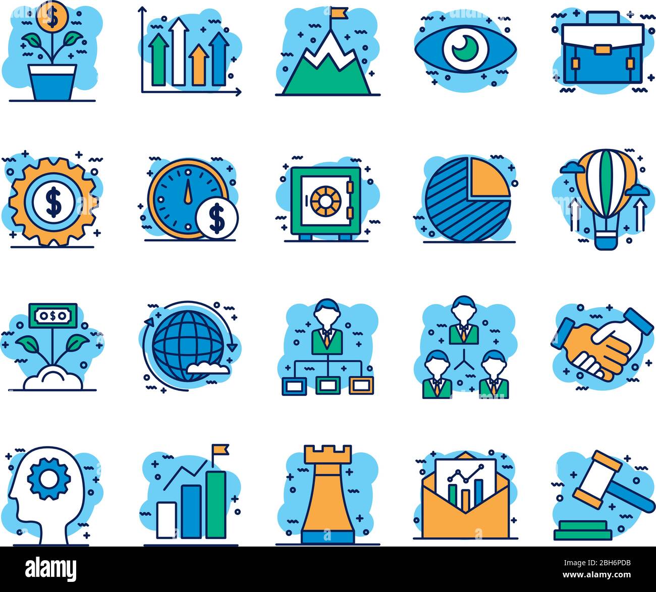 start up and business set icons Stock Vector Image & Art - Alamy