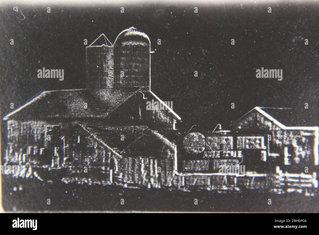 Fine 70s vintage black and white extreme photography of a huge ...