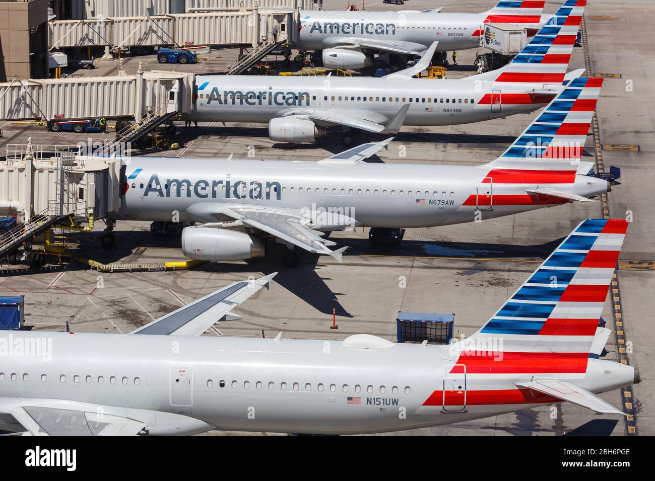 Phoenix, Arizona – April 8, 2019: American Airlines Airbus airplanes at ...