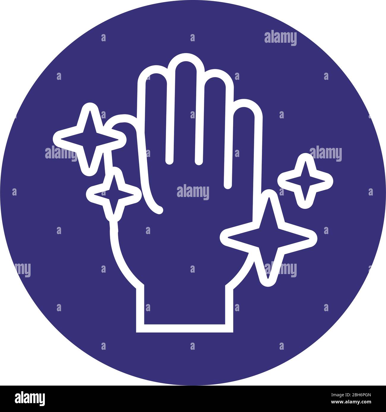 hand washing with bright stars block style icon Stock Vector Image ...