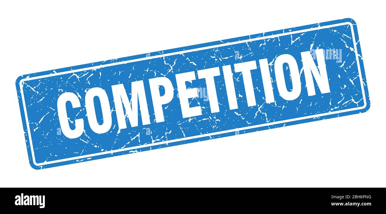 competition stamp. competition vintage blue label. Sign Stock Vector ...