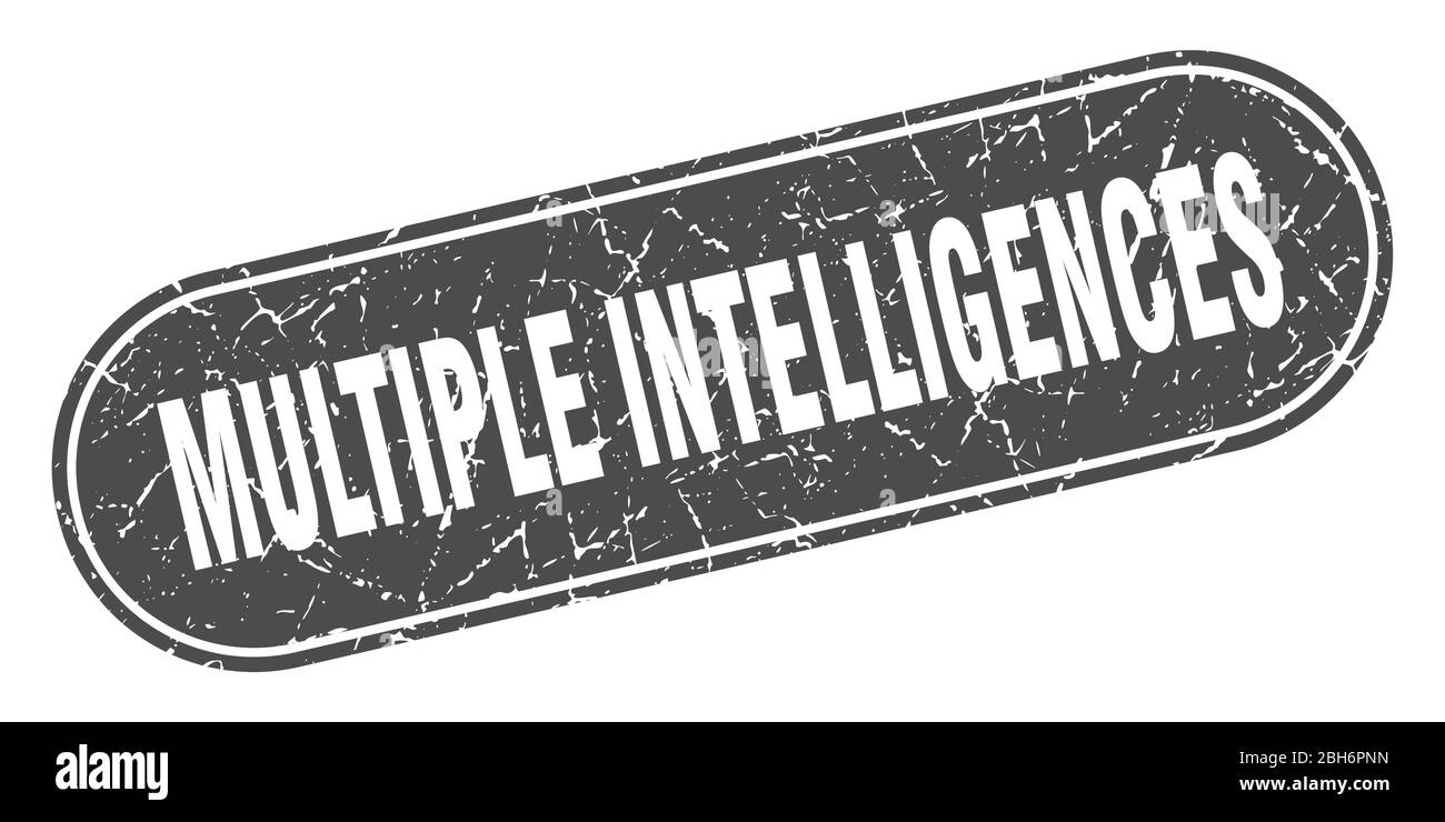 multiple intelligences sign. multiple intelligences grunge black stamp ...