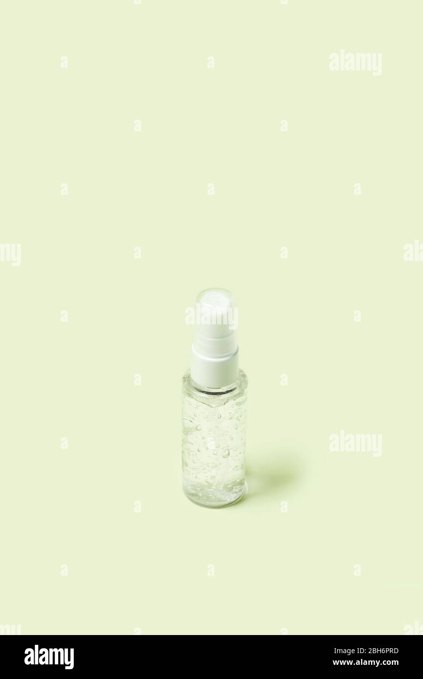 Picture with one bottle of hand sanitizer with antimicrobial ...