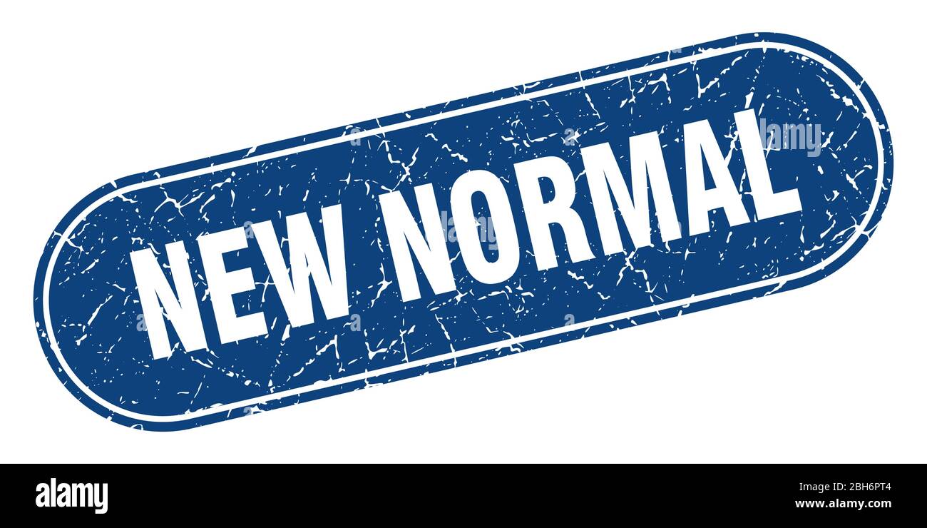 new normal sign. new normal grunge blue stamp. Label Stock Vector Image ...