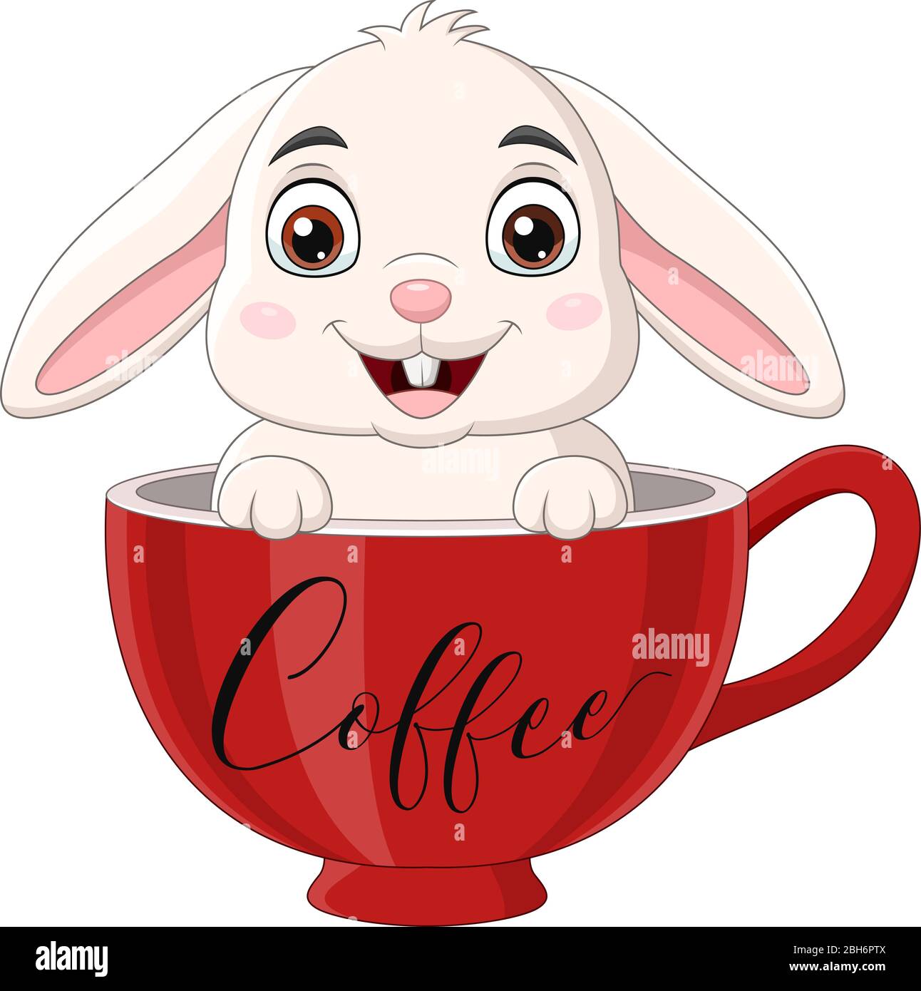 Happy birthday white rabbit Stock Vector Images - Alamy