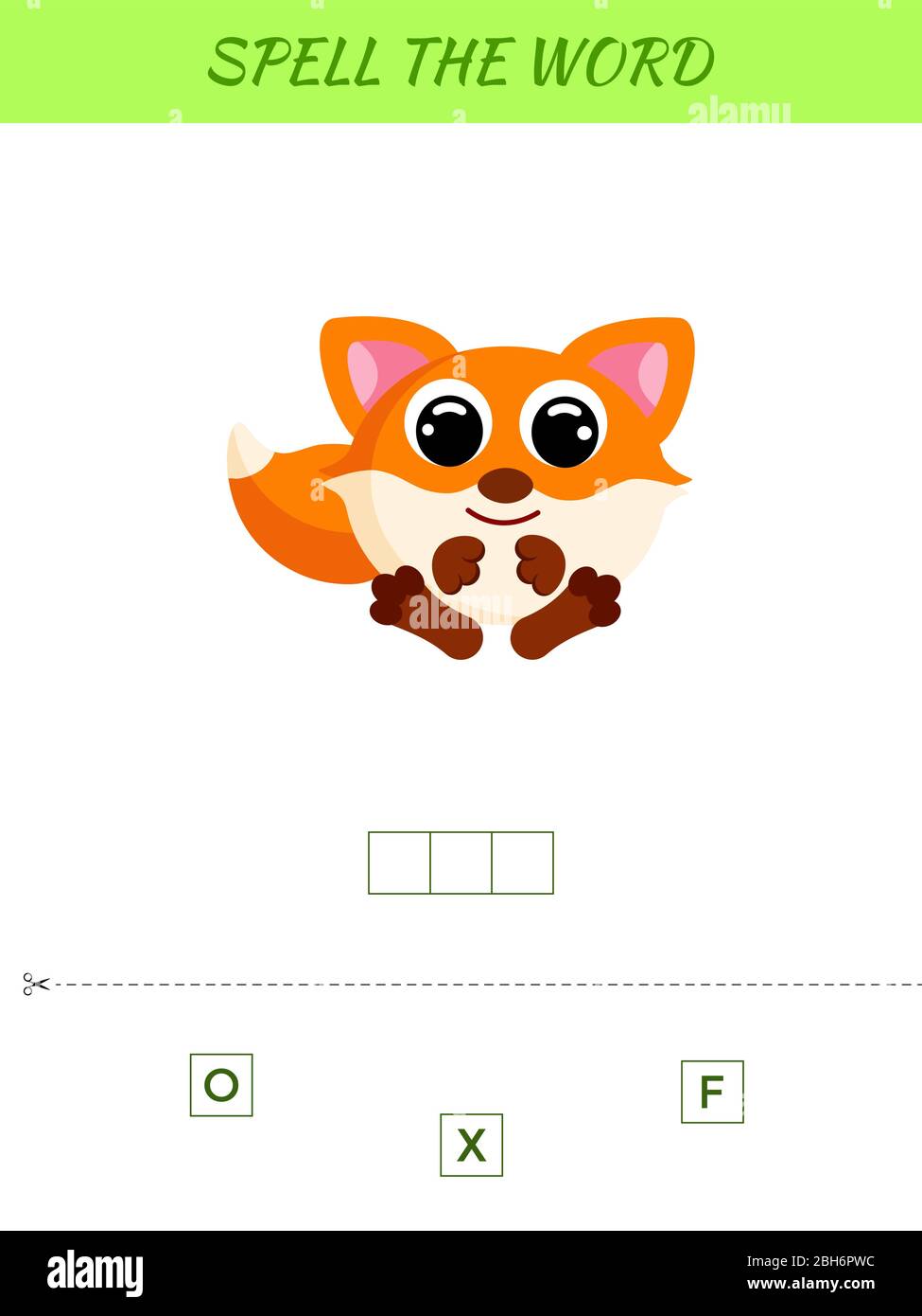 Spelling word scramble game template. Educational activity for ...