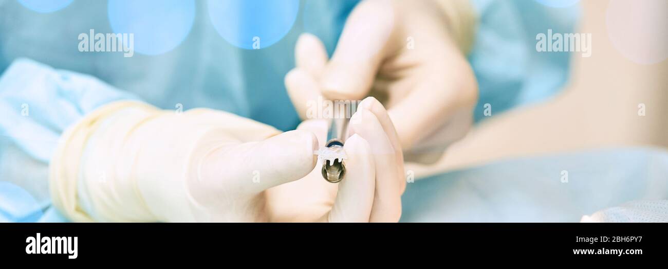 Surgery tools. Operation room inside. Blue color Stock Photo - Alamy