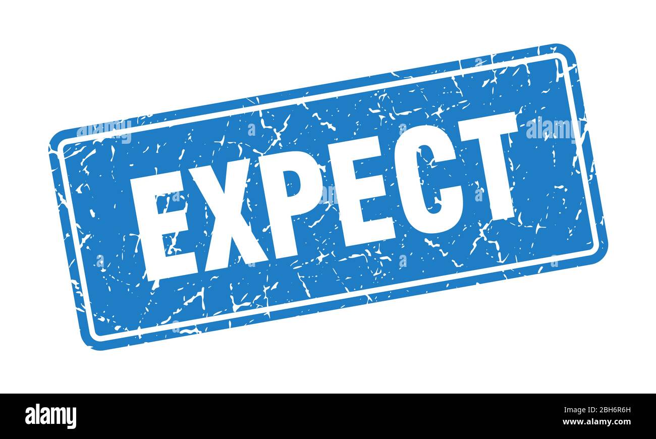 expect stamp. expect vintage blue label. Sign Stock Vector Image & Art ...