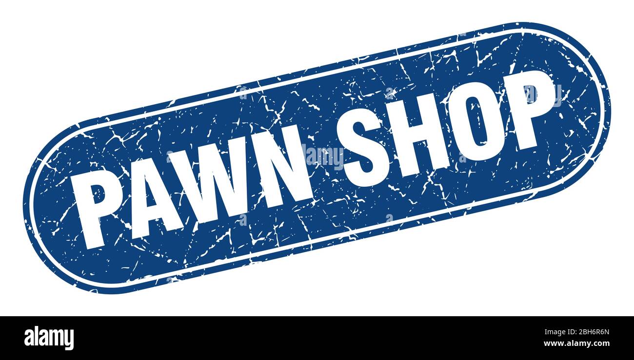 pawn shop sign. pawn shop grunge blue stamp. Label Stock Vector Image ...