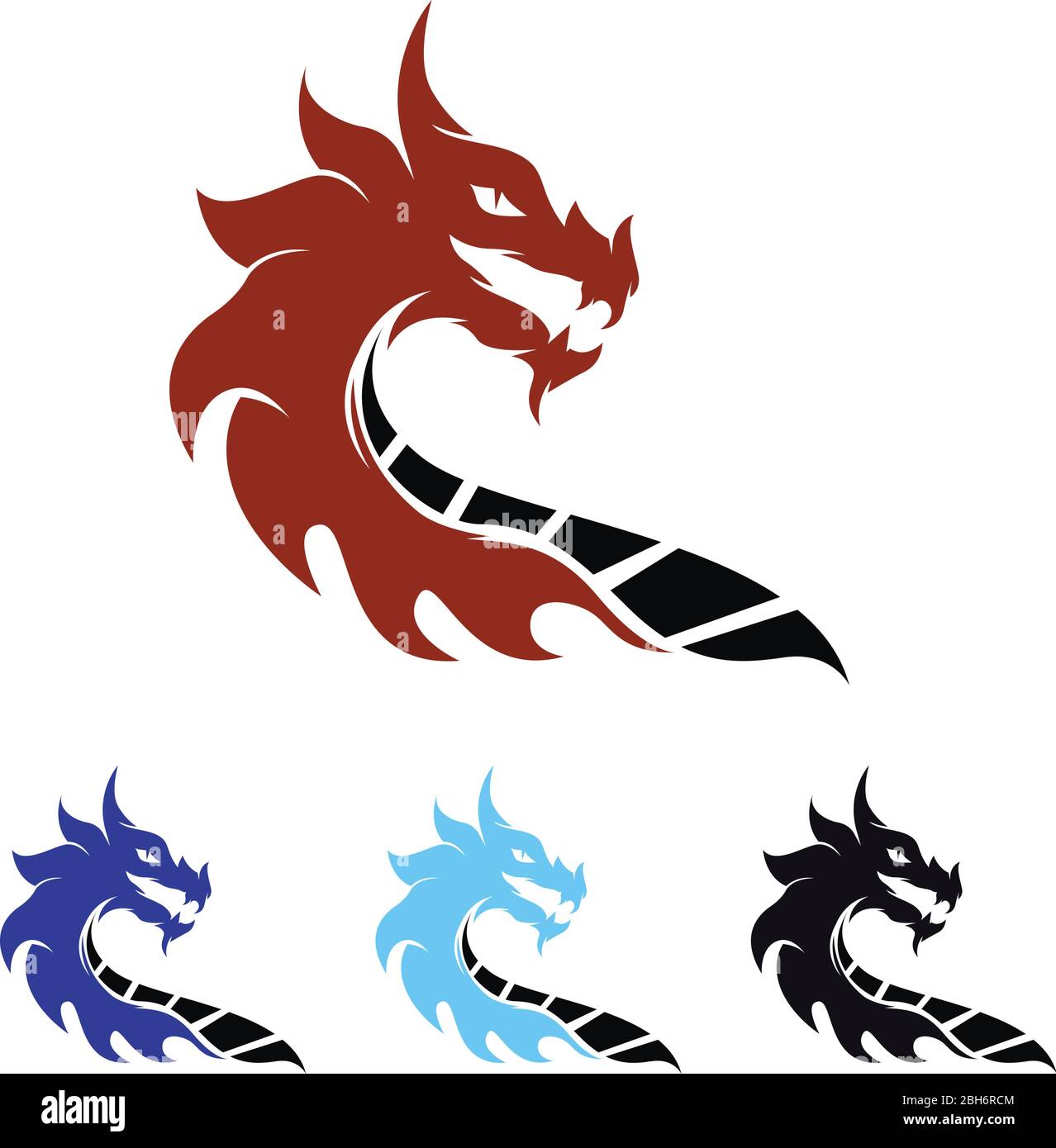 Dragon head vector image logo Stock Vector Image & Art - Alamy