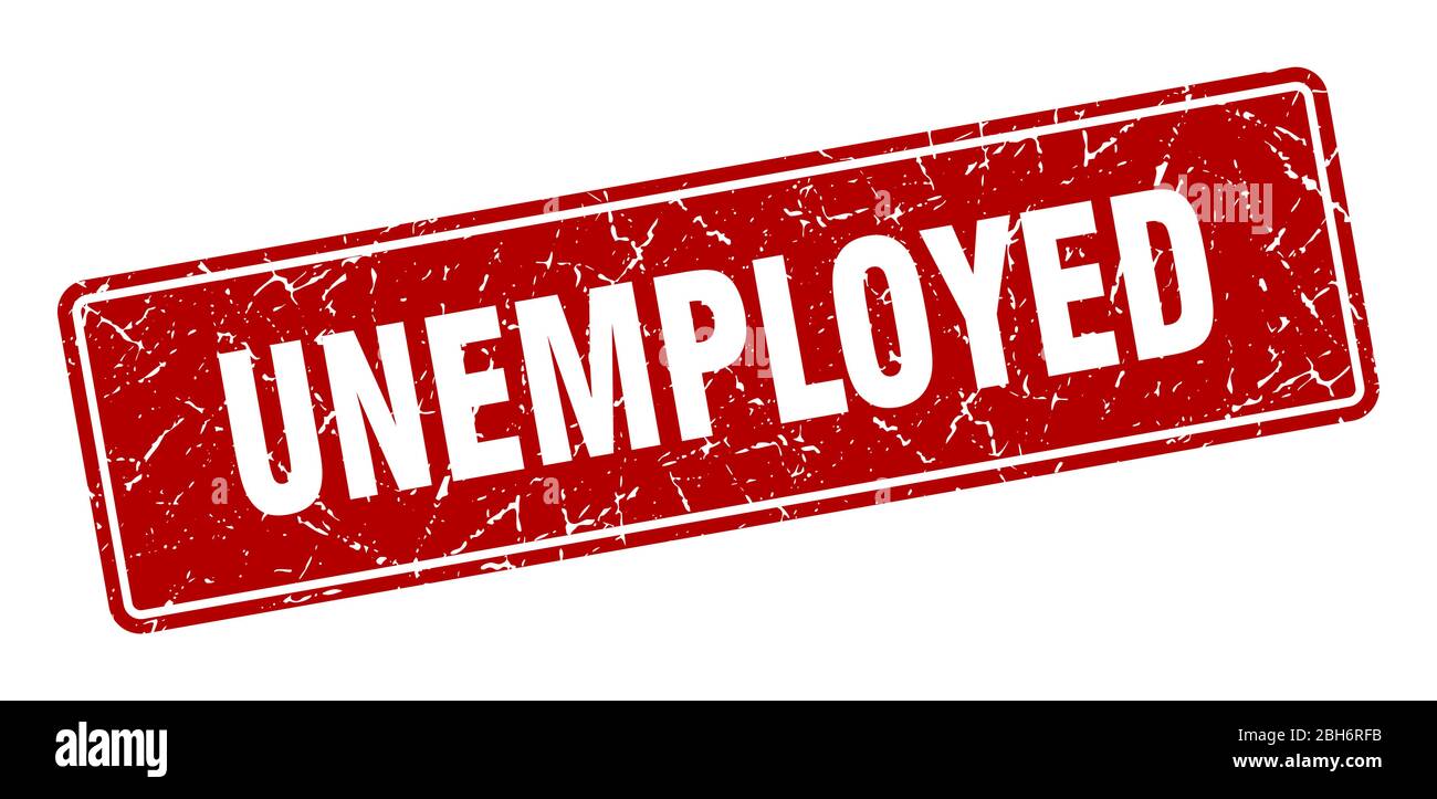 unemployed stamp. unemployed vintage red label. Sign Stock Vector Image ...