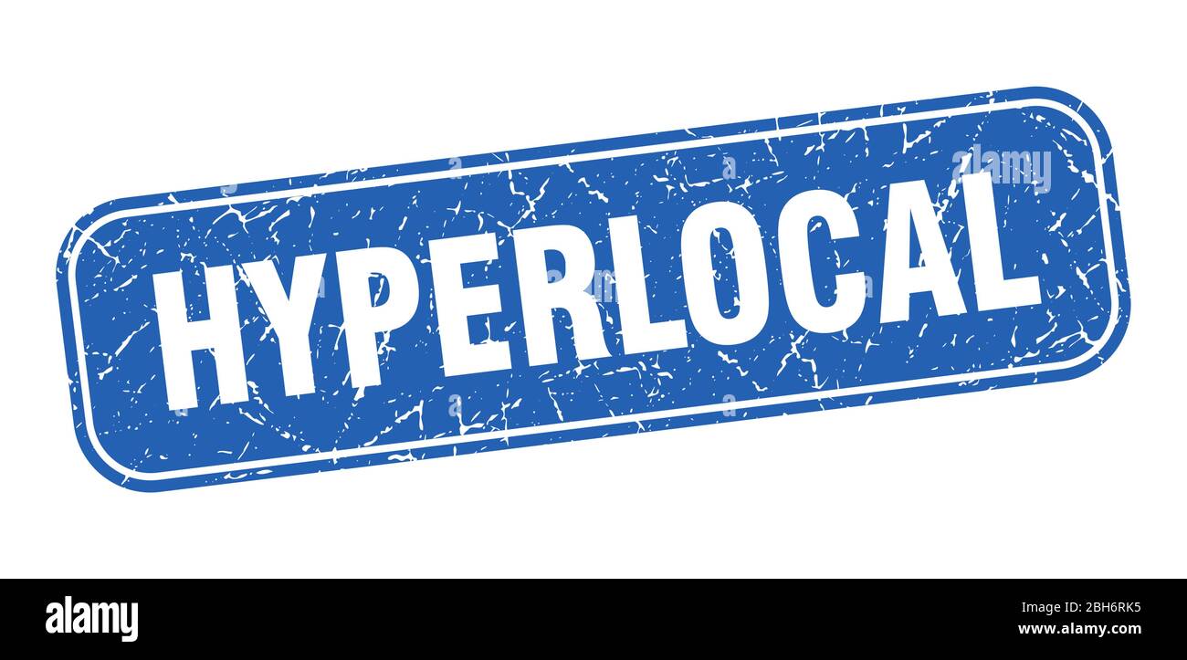 hyperlocal stamp. hyperlocal square grungy blue sign Stock Vector Image ...