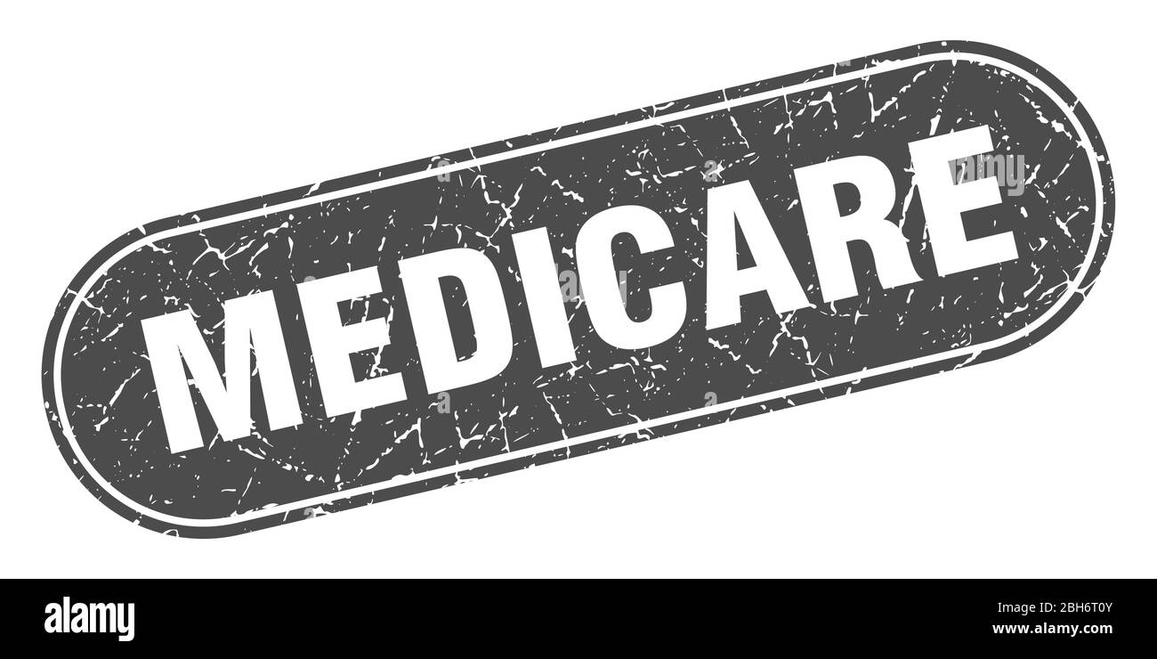 medicare sign. medicare grunge black stamp. Label Stock Vector Image ...