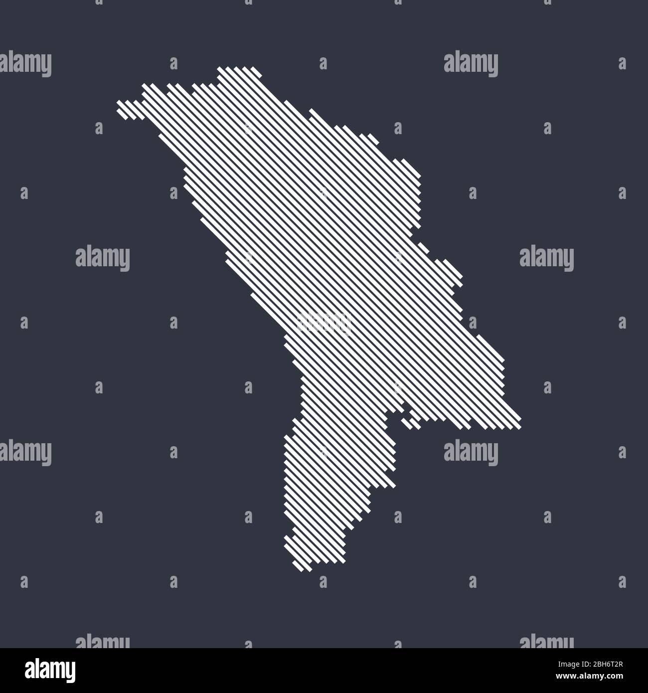 Stylized simple diagonal line map of Moldova Stock Vector Image & Art ...