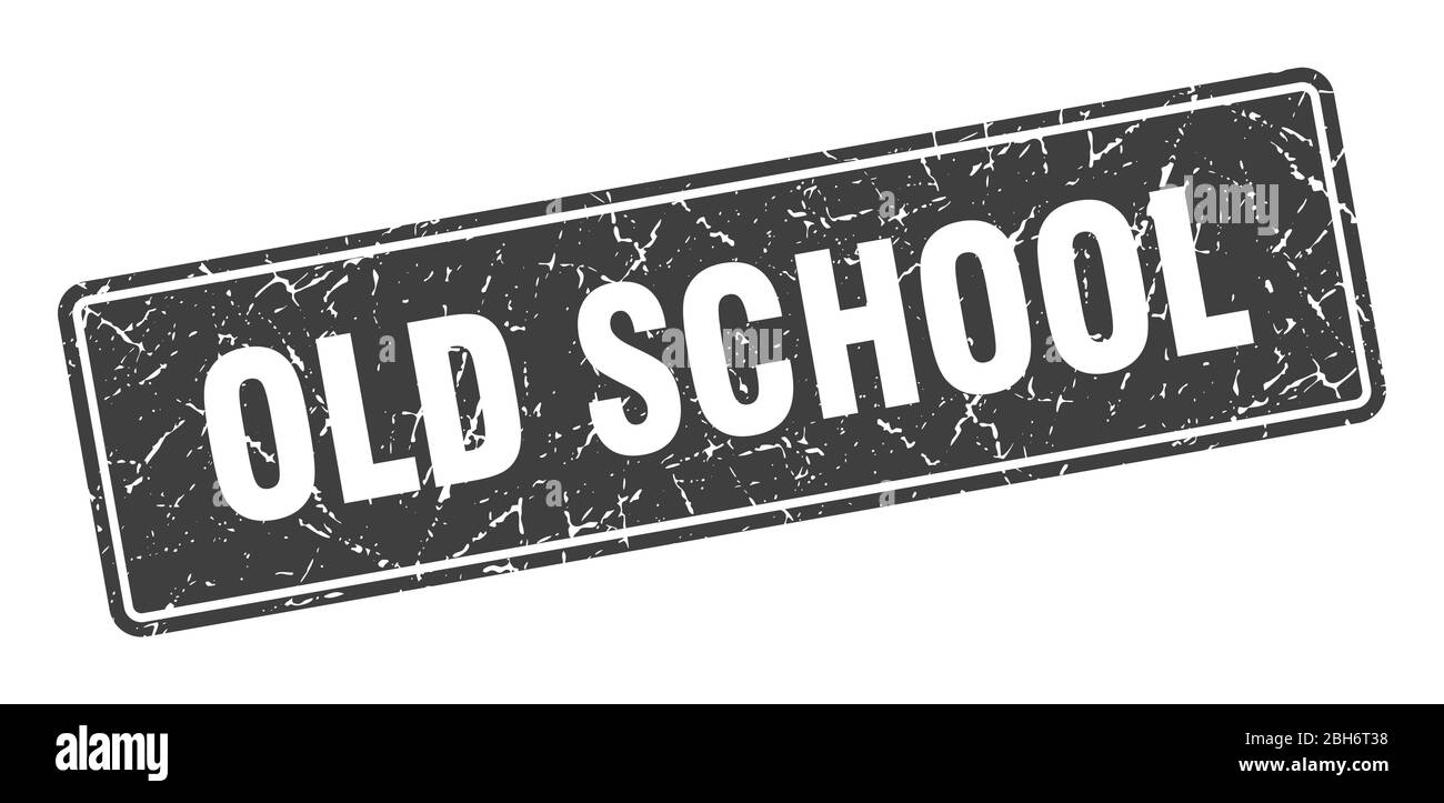 old school stamp. old school vintage black label. Sign Stock Vector ...