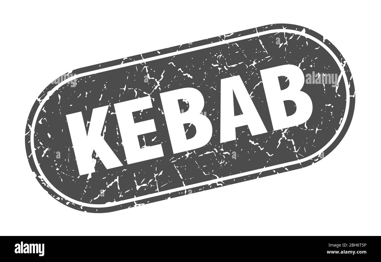 kebab sign. kebab grunge black stamp. Label Stock Vector Image & Art ...