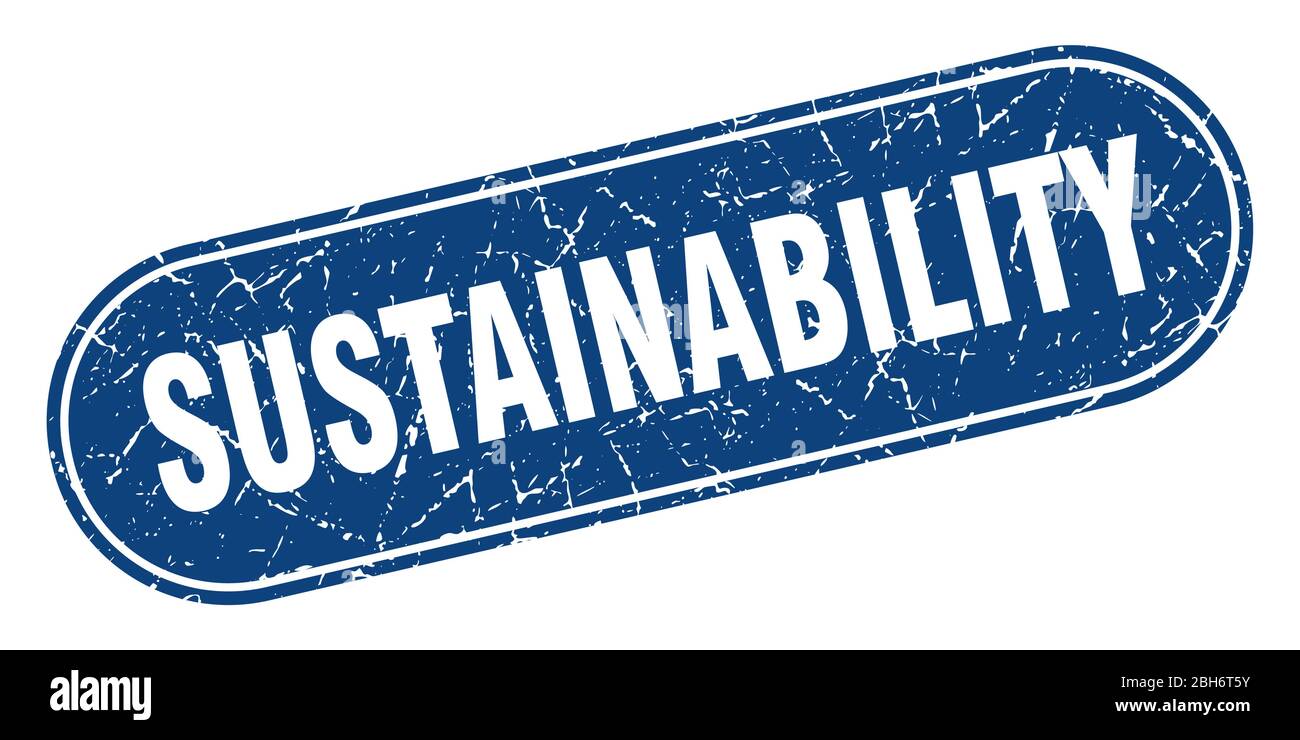 sustainability sign. sustainability grunge blue stamp. Label Stock ...
