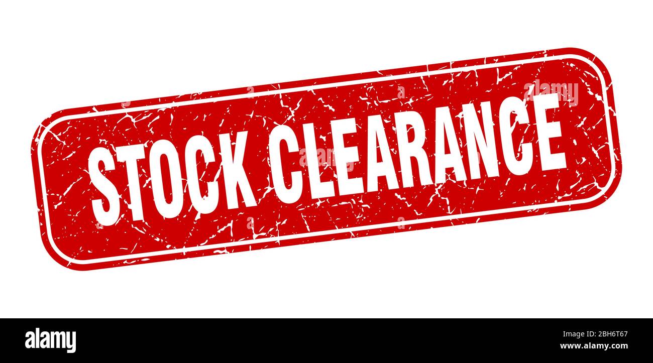 stock clearance stamp. stock clearance square grungy red sign Stock ...