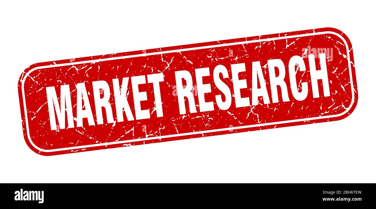 market research stamp. market research square grungy red sign Stock ...