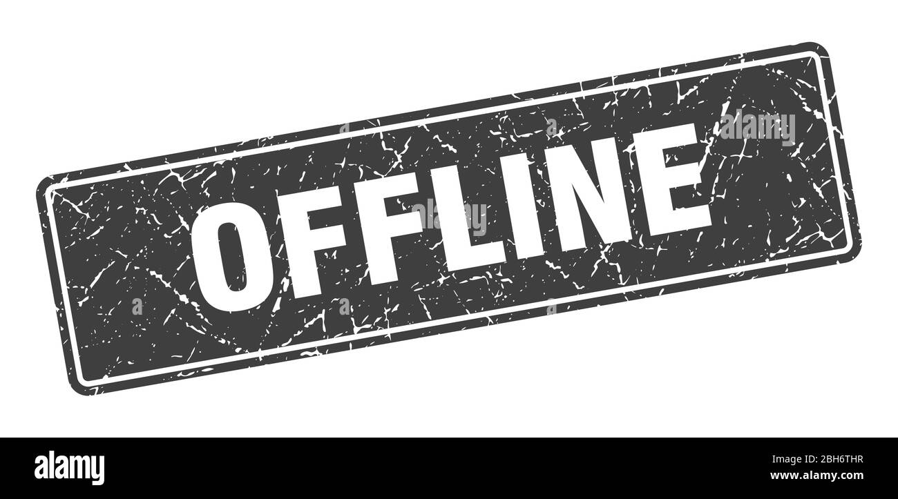 offline stamp. offline vintage black label. Sign Stock Vector Image ...