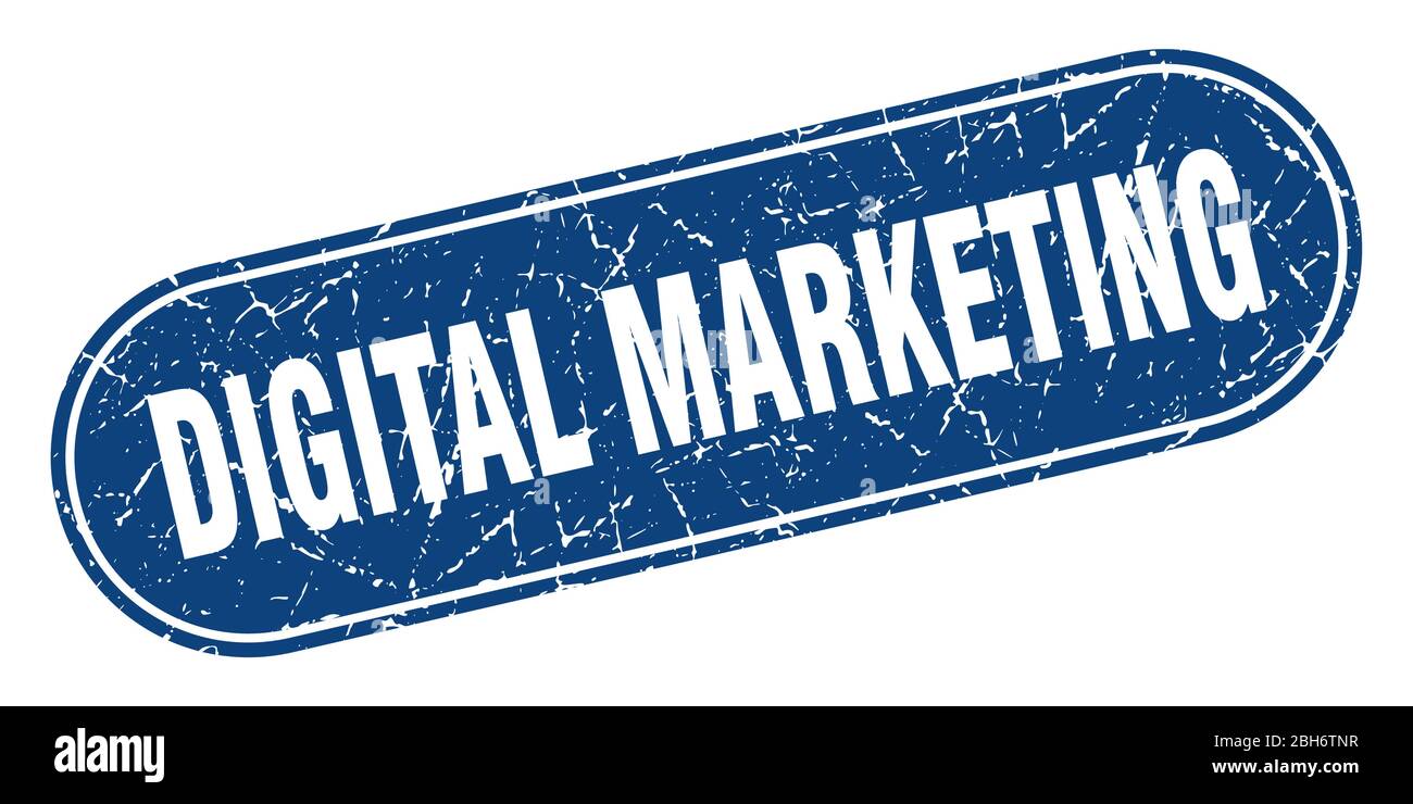 digital marketing sign. digital marketing grunge blue stamp. Label ...