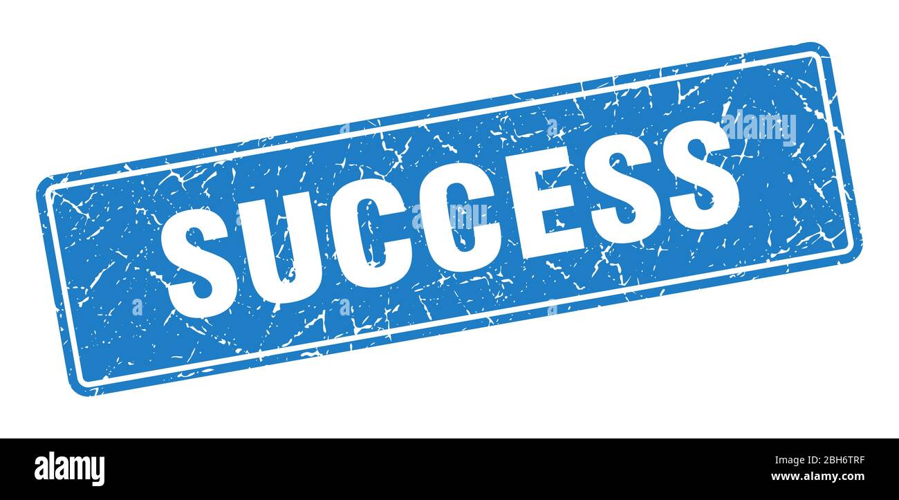 success stamp. success vintage blue label. Sign Stock Vector Image ...