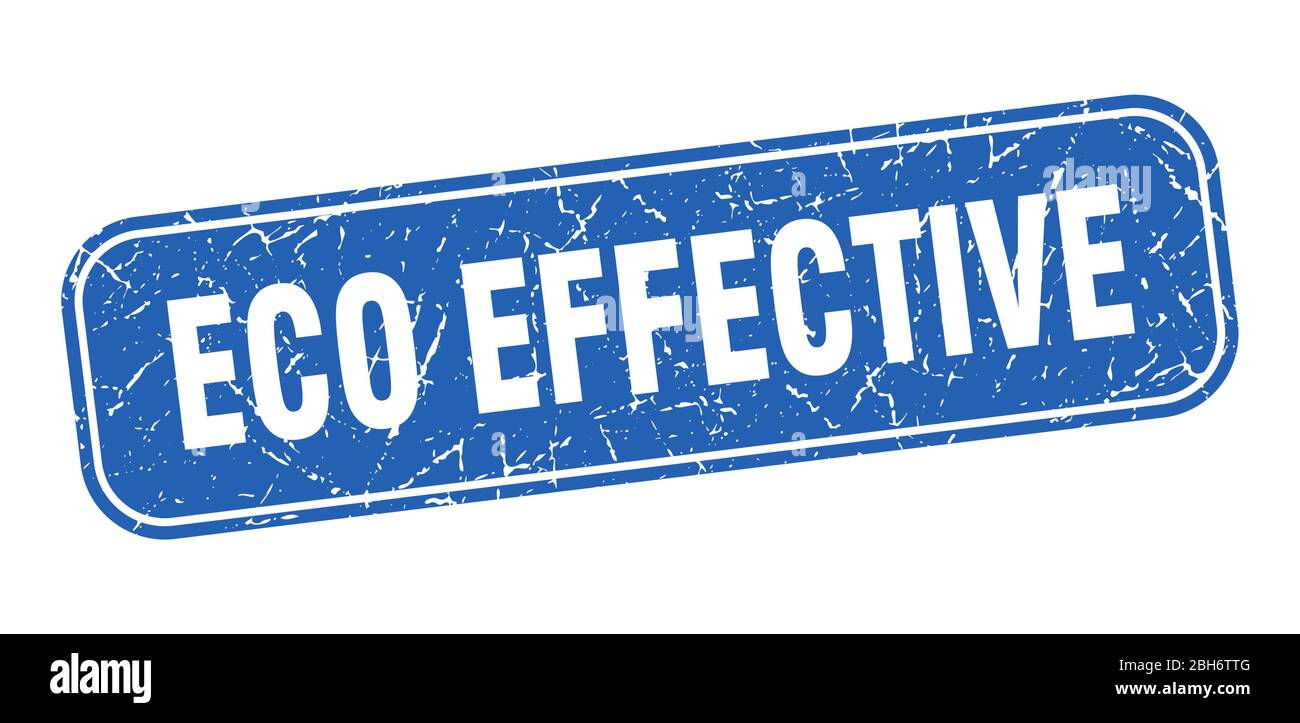 eco effective stamp. eco effective square grungy blue sign Stock Vector ...