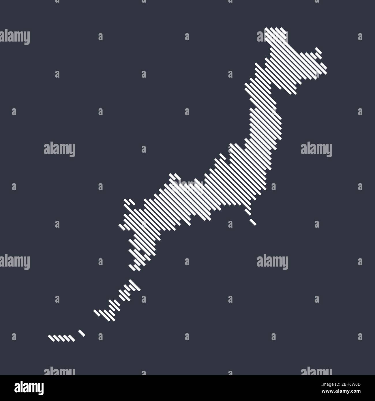 Stylized simple diagonal line map of Japan Stock Vector Image & Art - Alamy