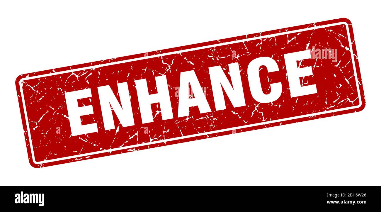 enhance stamp. enhance vintage red label. Sign Stock Vector Image & Art ...