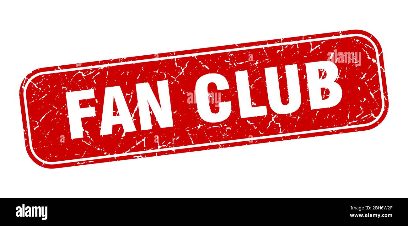 fan club stamp. fan club square grungy red sign Stock Vector Image ...