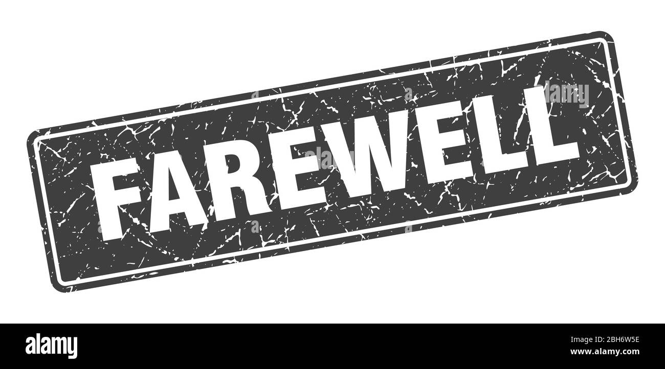 farewell stamp. farewell vintage black label. Sign Stock Vector Image ...