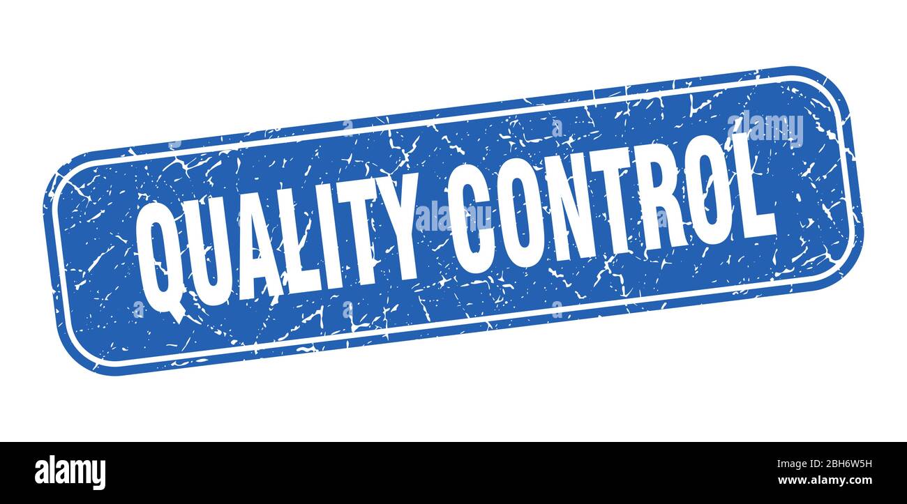 quality control stamp. quality control square grungy blue sign Stock ...