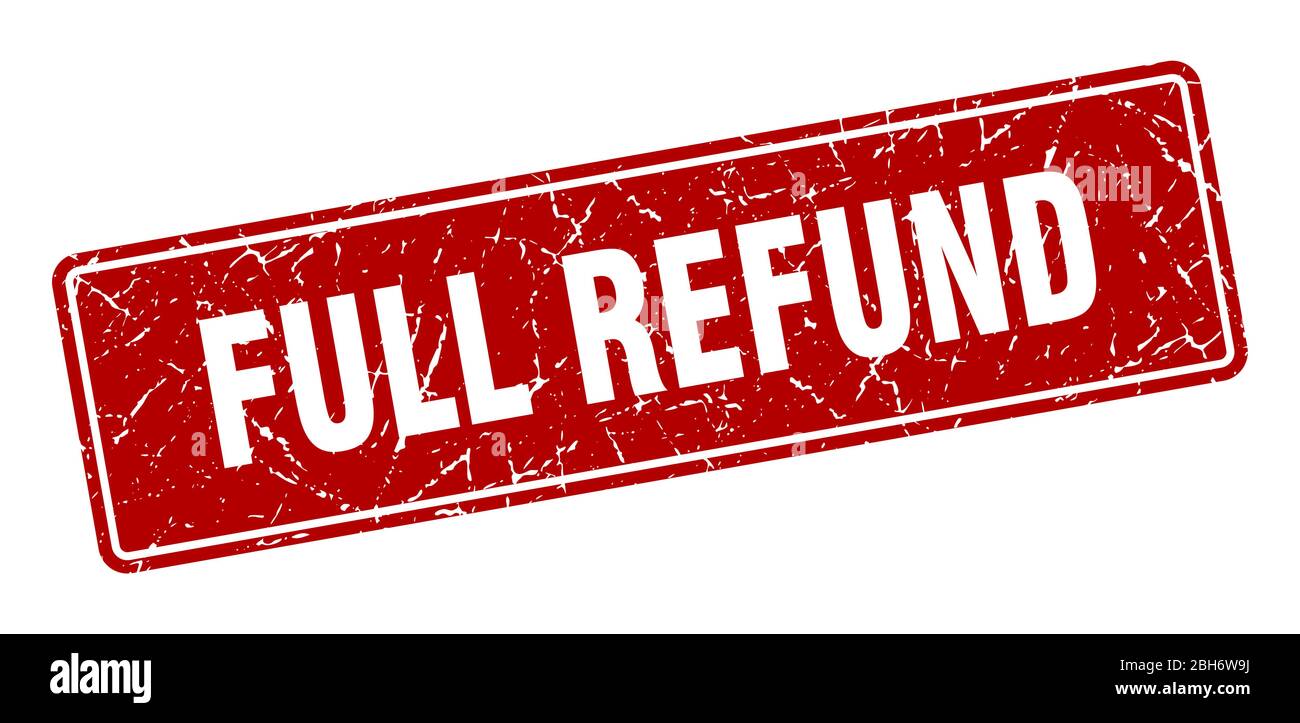 full refund stamp. full refund vintage red label. Sign Stock Vector ...