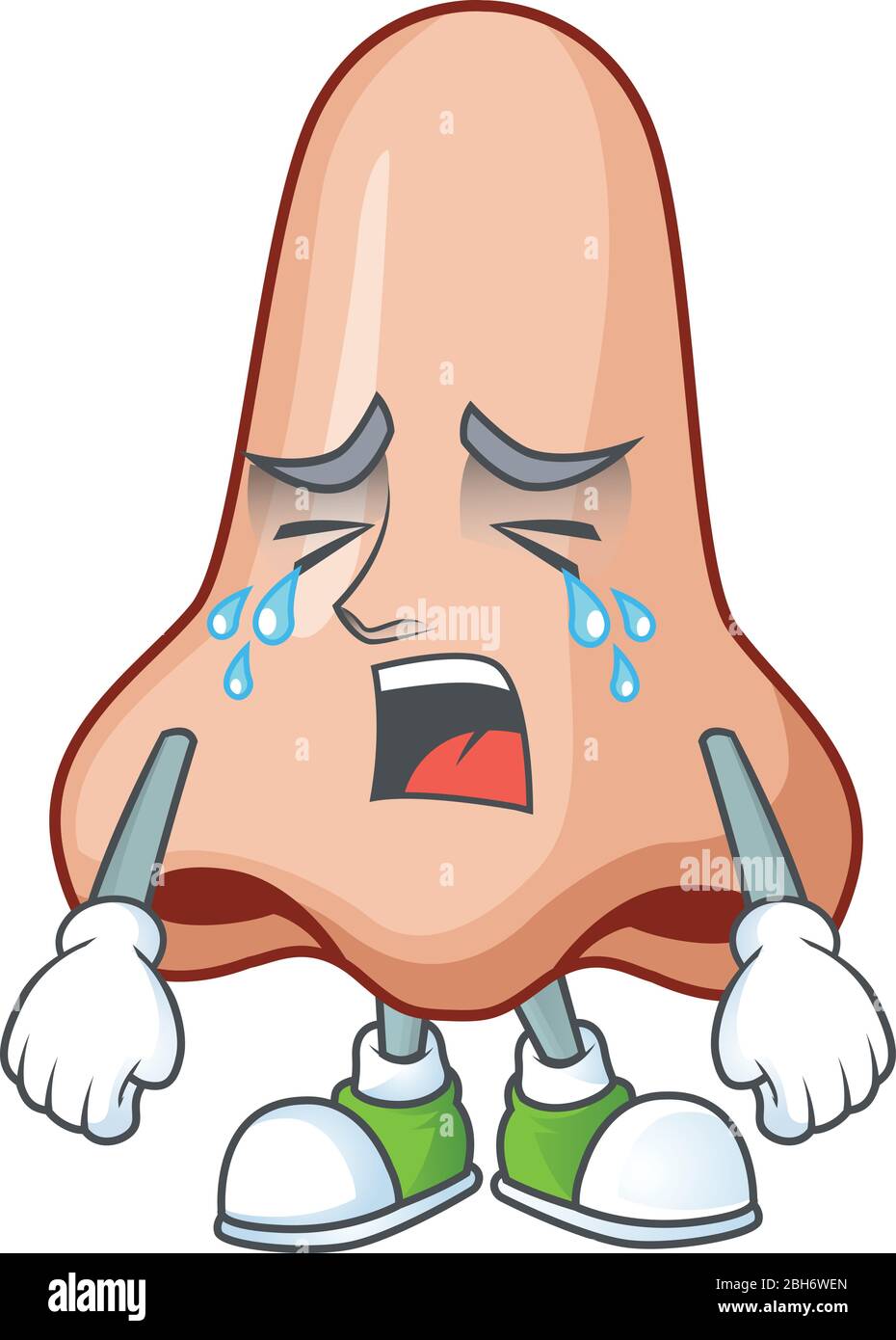A weeping nose cartoon character design concept Stock Vector Image ...