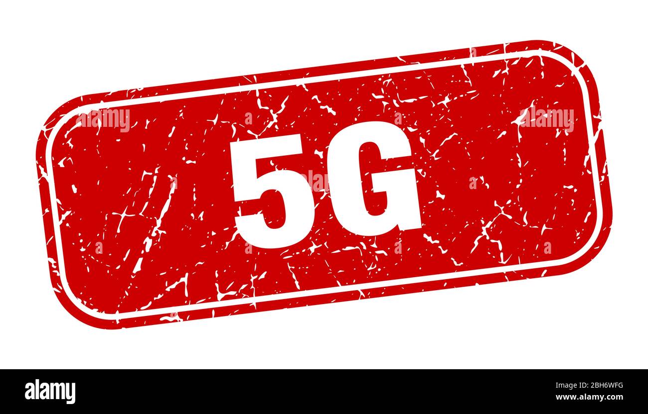 5g stamp. 5g square grungy red sign Stock Vector Image & Art - Alamy
