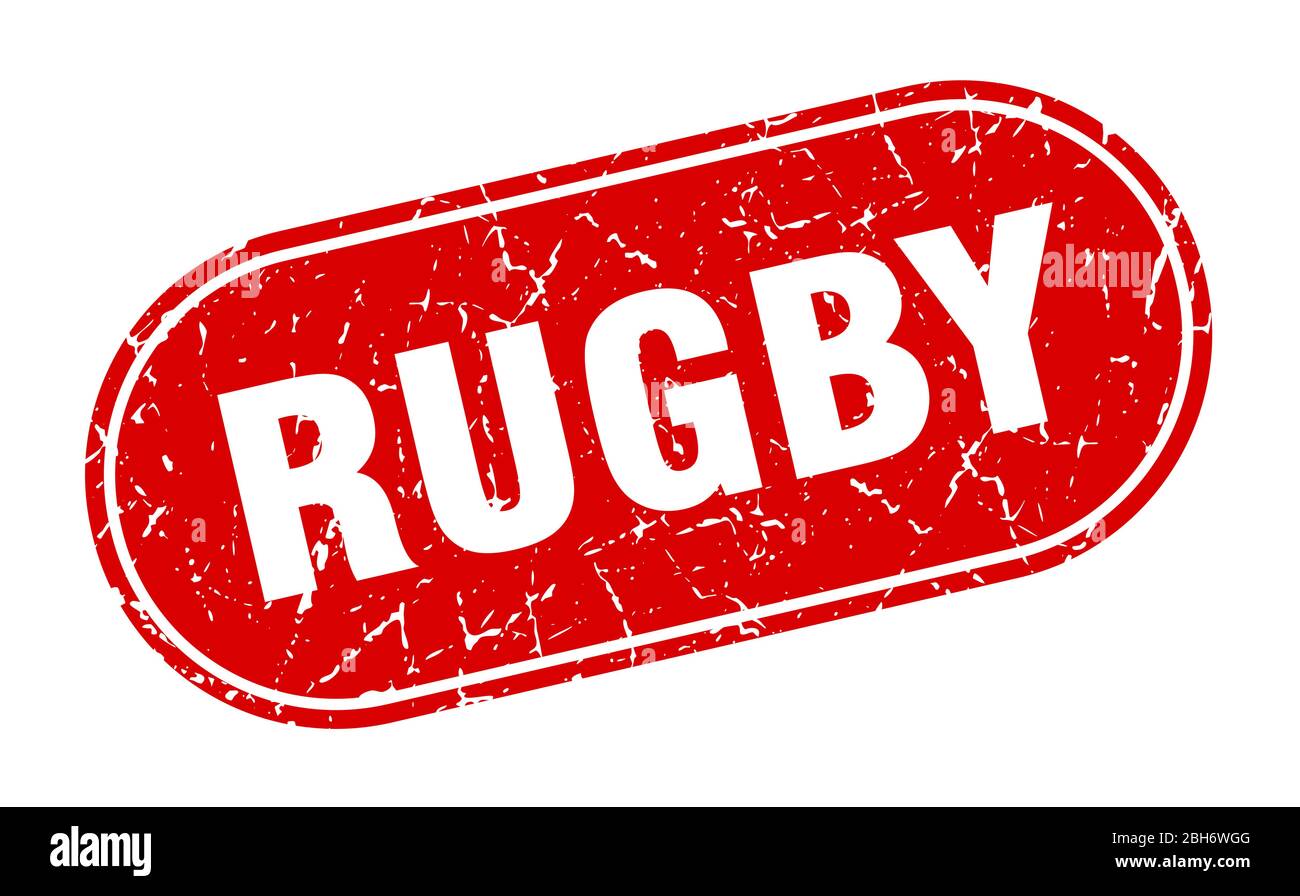 rugby sign. rugby grunge red stamp. Label Stock Vector Image & Art - Alamy
