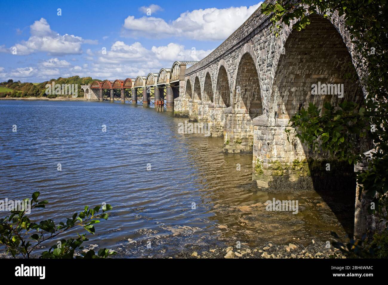The Tavy Bridge taking the railway to Gunnislake from Plymouth, Devon ...