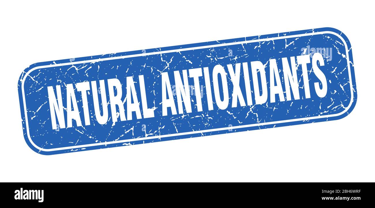 natural antioxidants stamp. natural antioxidants square grungy blue ...