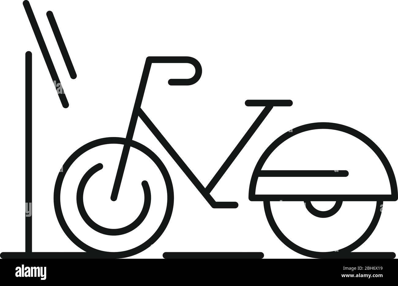 Modern bike rent icon. Outline modern bike rent vector icon for web ...