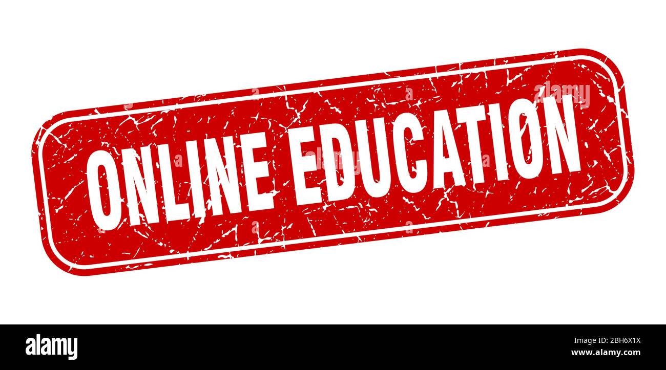 online education stamp. online education square grungy red sign Stock ...