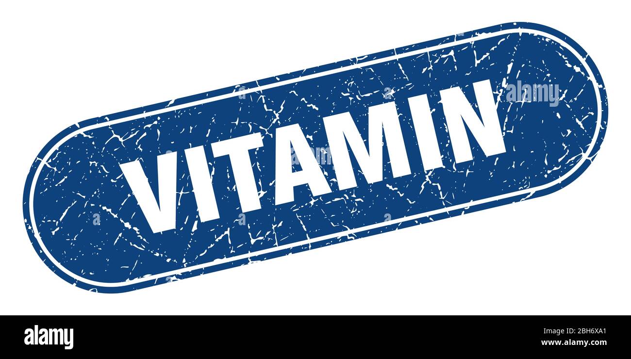 vitamin sign. vitamin grunge blue stamp. Label Stock Vector Image & Art ...