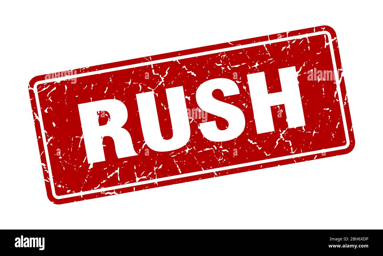 rush stamp. rush vintage red label. Sign Stock Vector Image & Art - Alamy