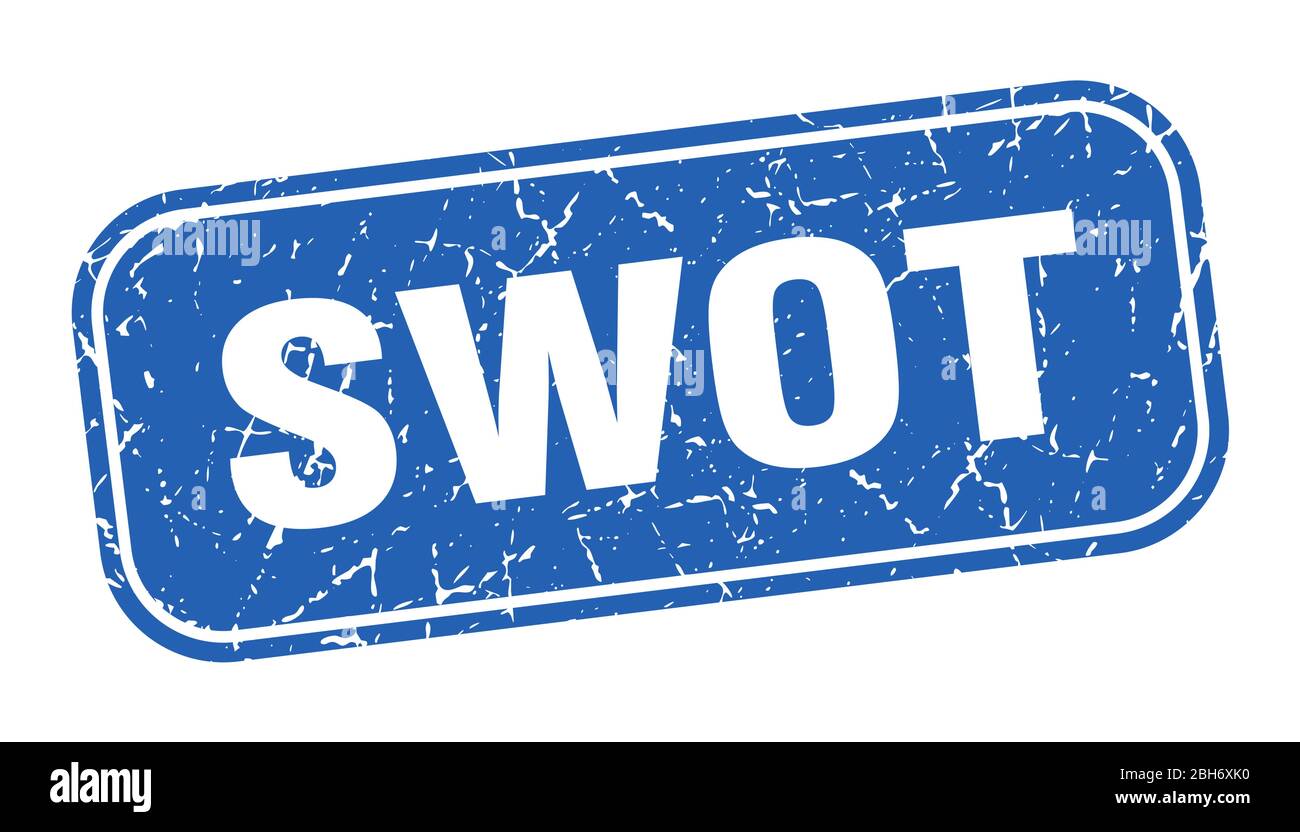 swot stamp. swot square grungy blue sign Stock Vector Image & Art - Alamy