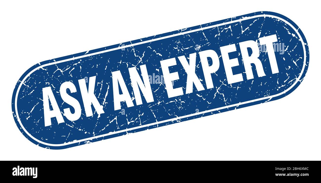 ask an expert sign. ask an expert grunge blue stamp. Label Stock Vector ...