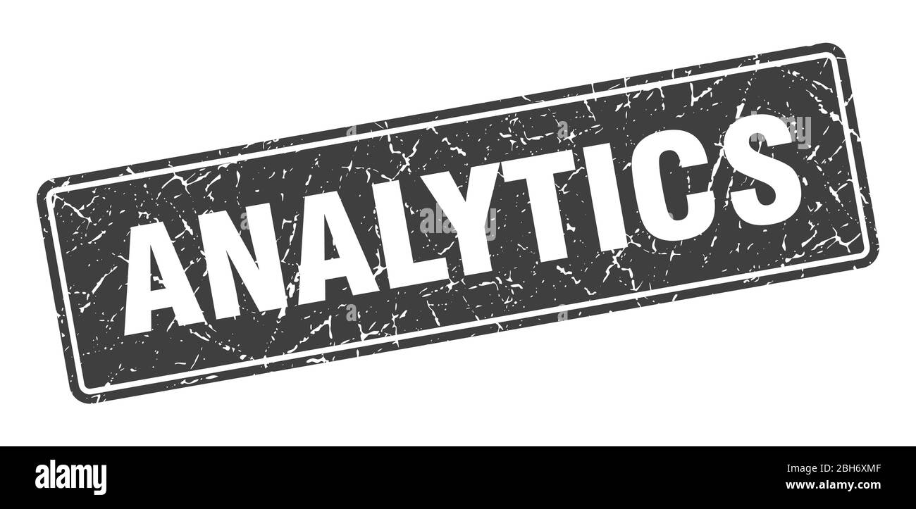 analytics stamp. analytics vintage black label. Sign Stock Vector Image ...