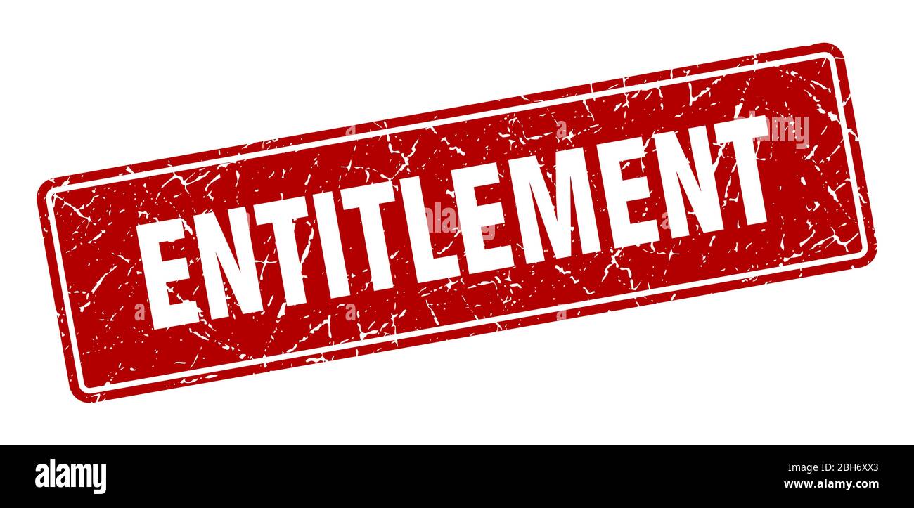 entitlement stamp. entitlement vintage red label. Sign Stock Vector ...