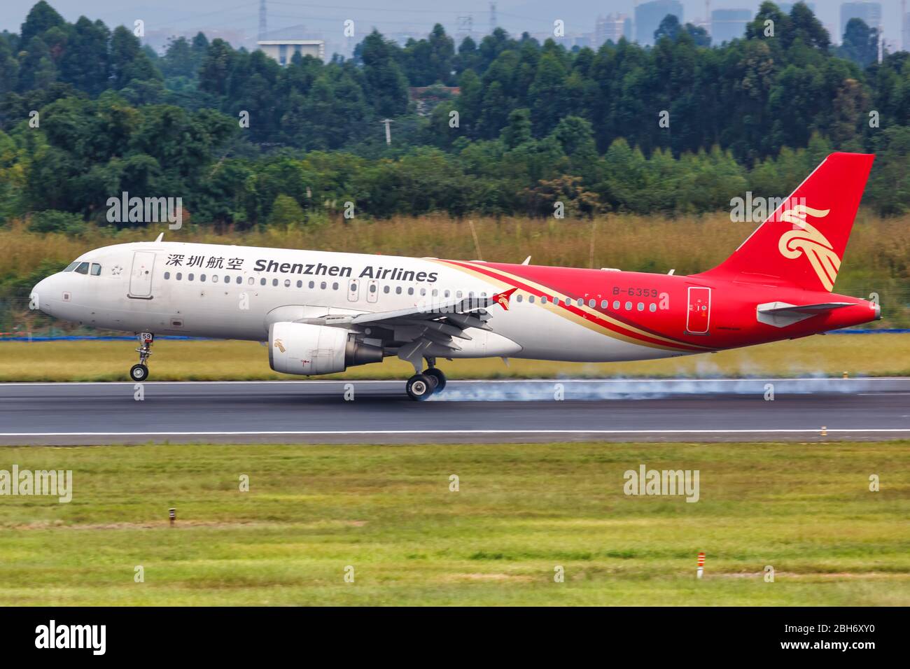 Chengdu, China – September 22, 2019: Shenzhen Airlines Airbus A320 ...