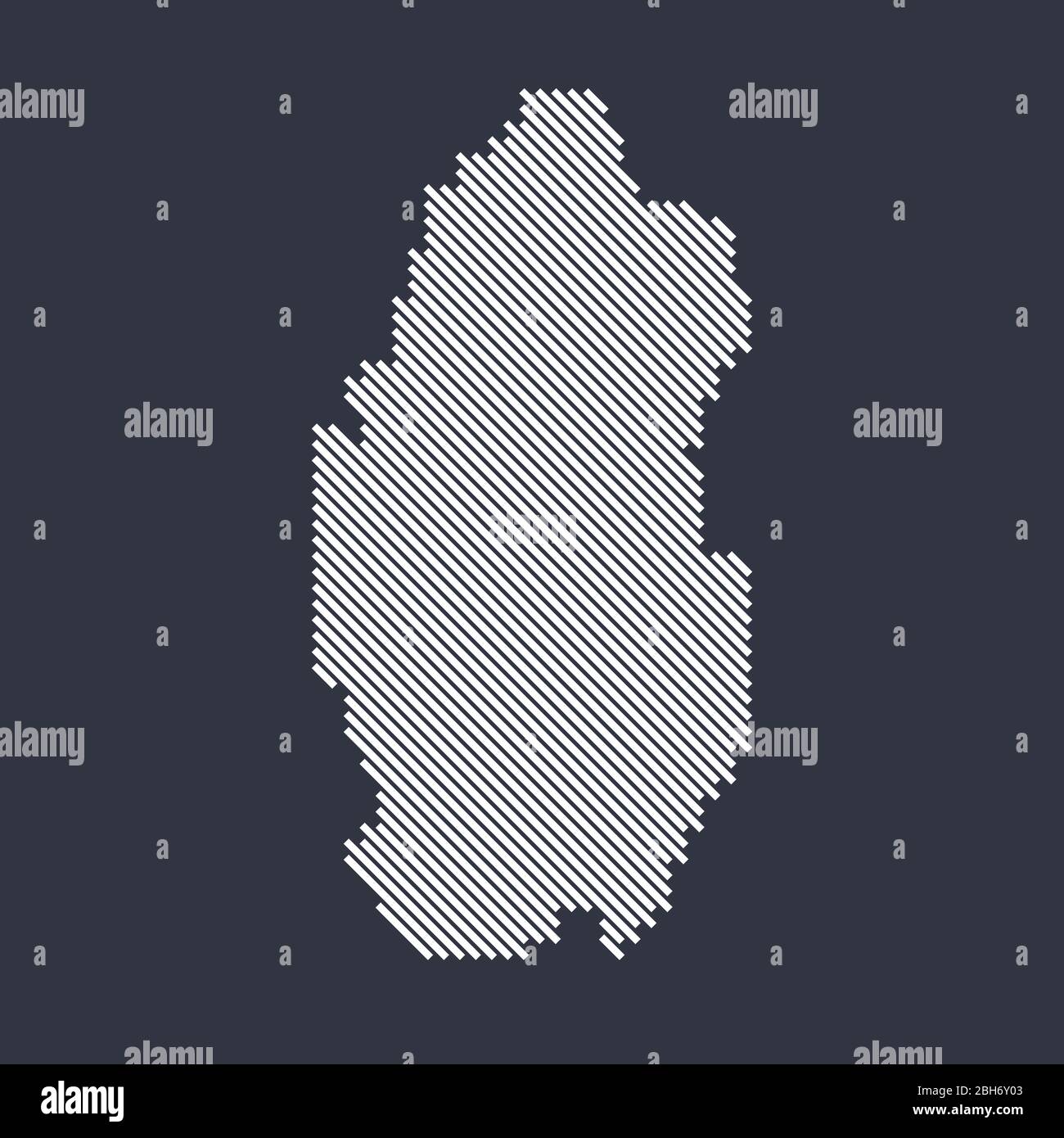 Stylized simple diagonal line map of Qatar Stock Vector Image & Art - Alamy